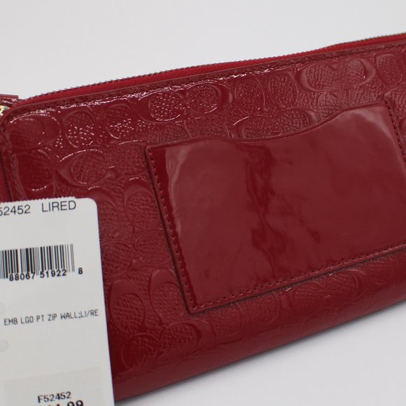 Coach | Bags | Coach Embossed Logo Zip Wallet | Poshmark